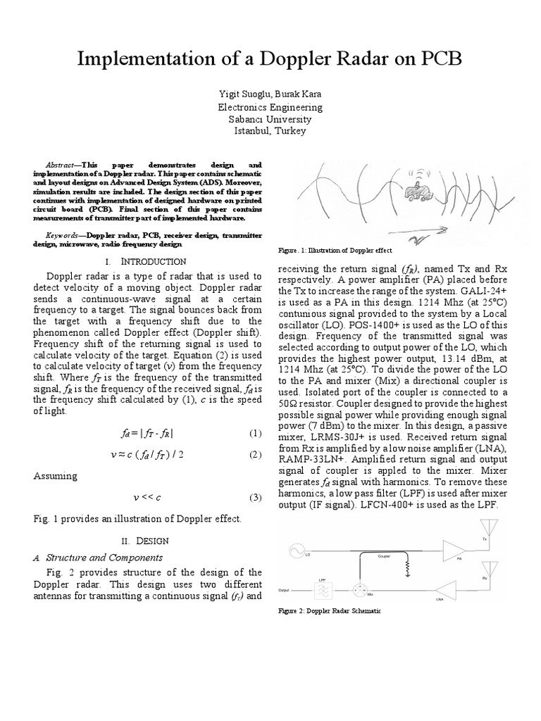 Doppler Radar PCB Design Guide | PDF | Radar | Printed Circuit Board