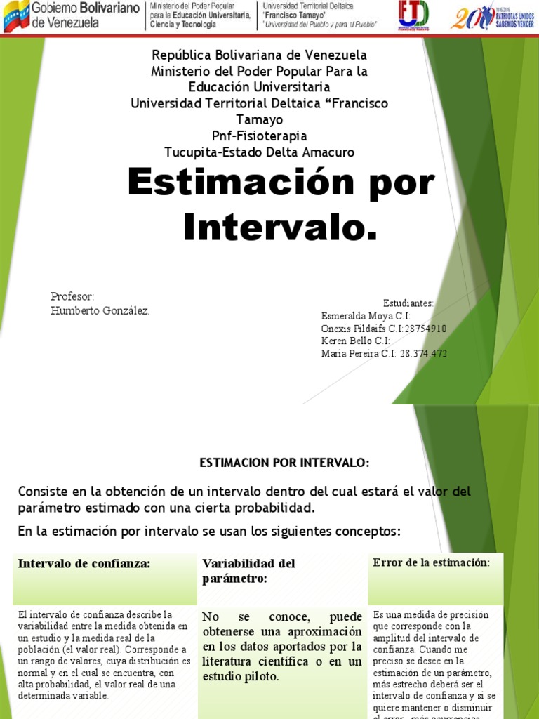 Estimación Por Intervalo | Descargar gratis PDF | Teoría de la estimación | Intervalo de confianza