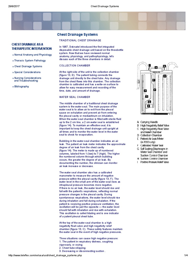 Chest Drainage Systems | PDF | Respiration | Clinical Medicine