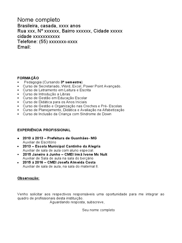 Modelo Curriculo 2023-OfICIAL | PDF
