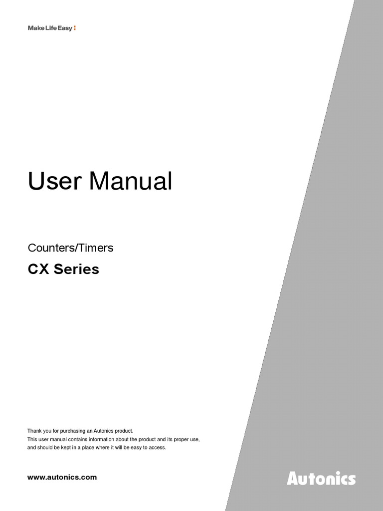 Autonics CX Series - User Manual | PDF | Bipolar Junction Transistor ...
