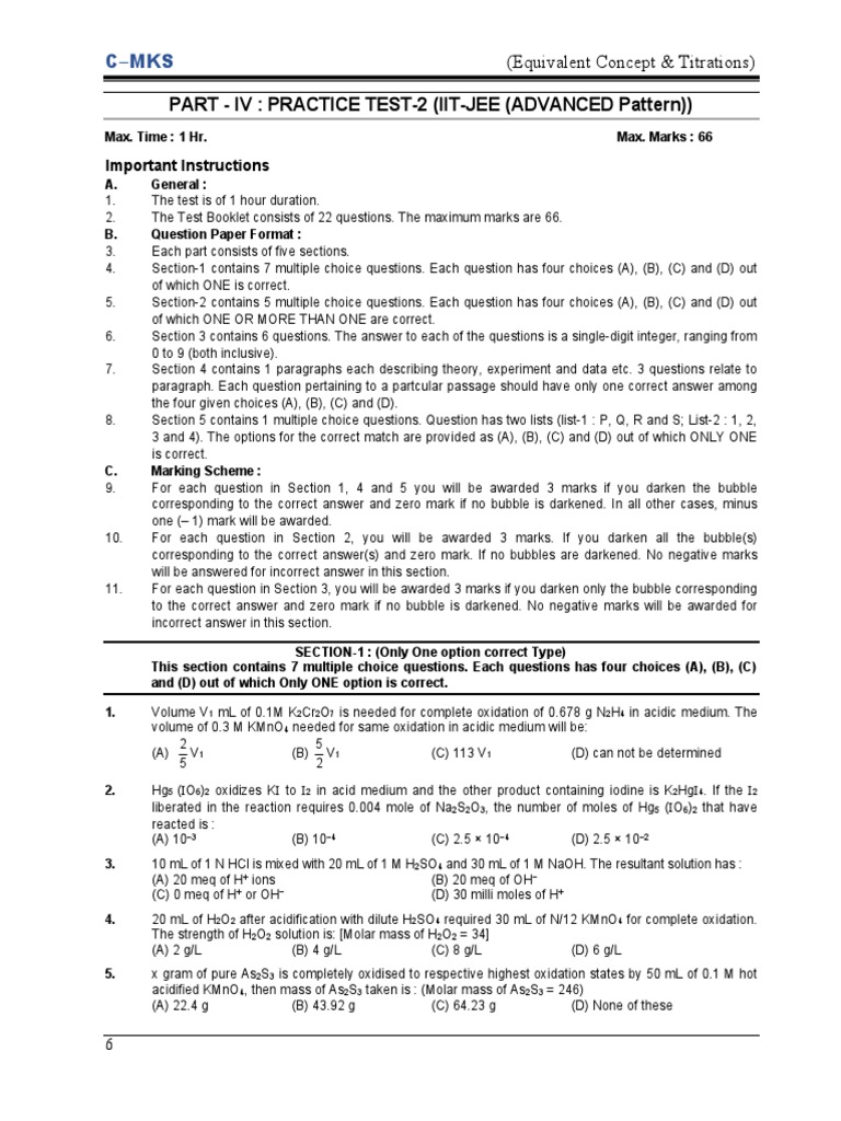 03 Equivalent Concept Titrations Pdf Redox Acid