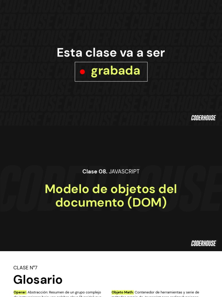 Clase 8 - DOM | PDF | Modelo de objeto de documento | HTML