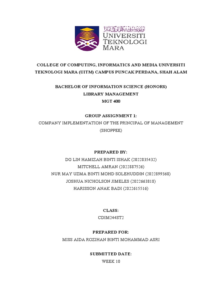 Mgt400 Group Assignment 1 Final | PDF | Leadership | Social Media