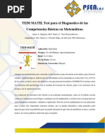 Ficha Tecnica de La Pruebas Tedi-Math | PDF | Evaluación | Cognición