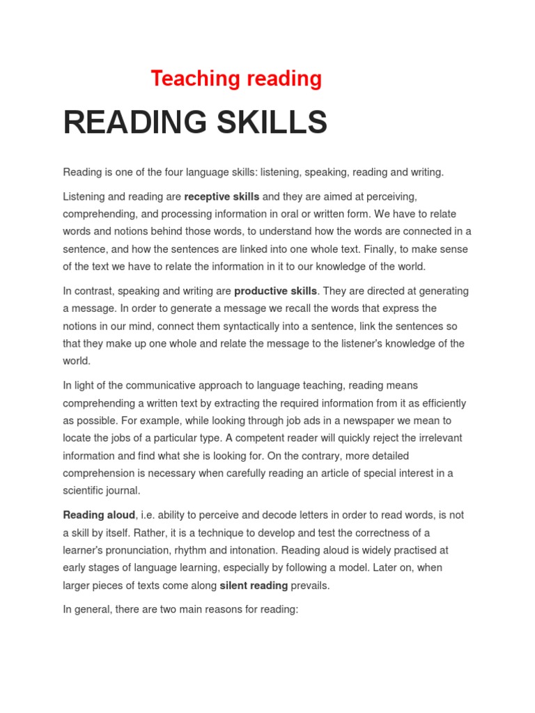 Teaching Reading | PDF