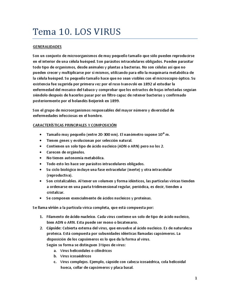 Los Virus | PDF | Virus | Árbol de la vida (biología)