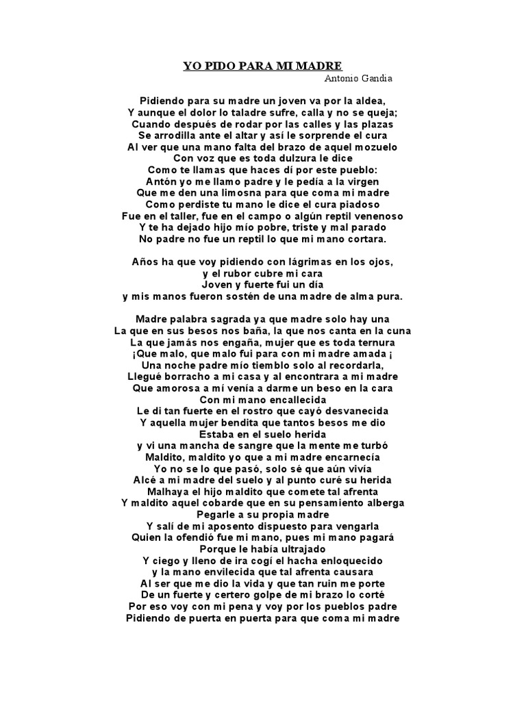 Yo Pido para Mi Madre | PDF