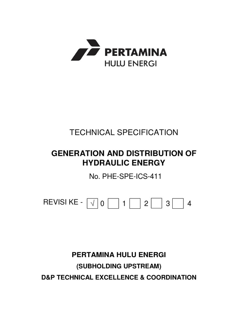PHE-SPE-ICS-411 - Generation and Distribution of Hydraulic Energy | PDF ...