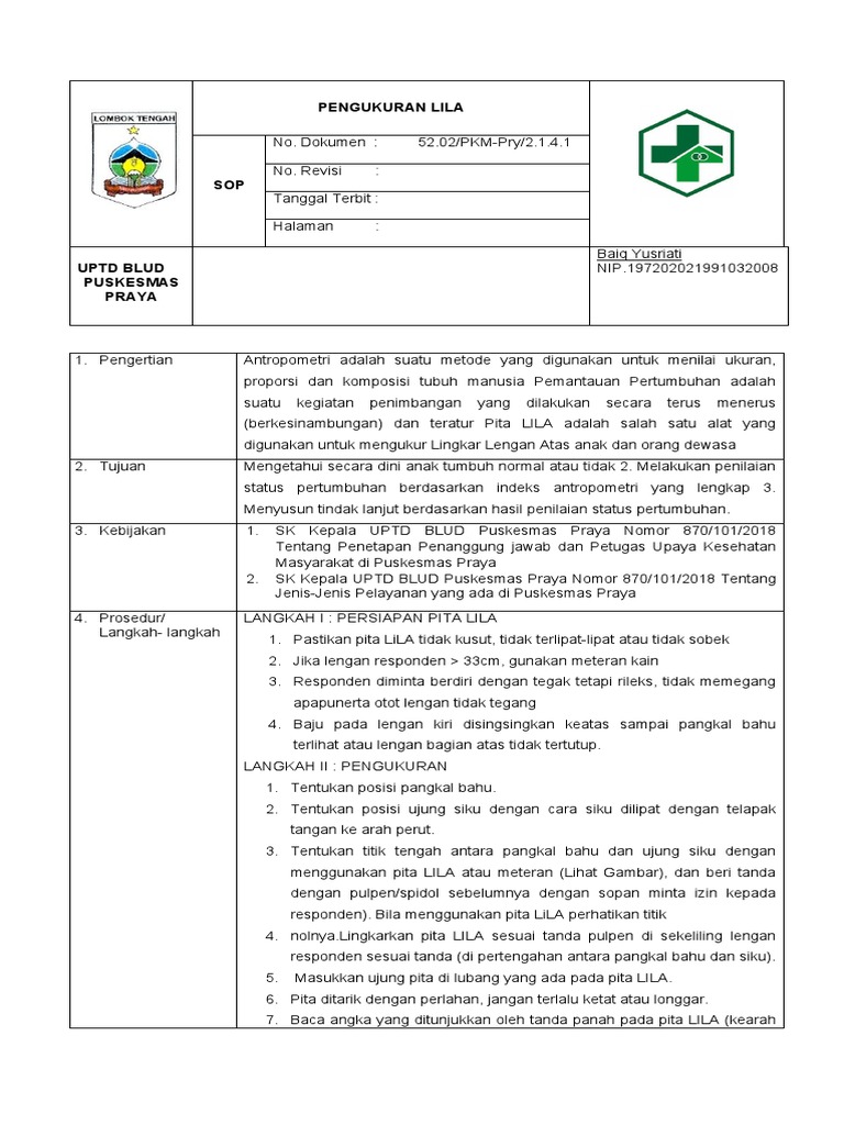 Prosedur Pengukuran LILA pada Anak | PDF