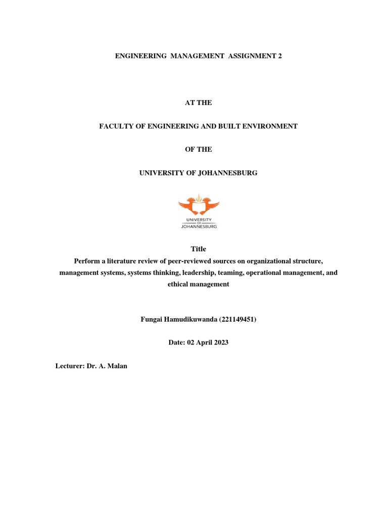 Engineering Management Assignment 2 | PDF | Leadership | Negotiation