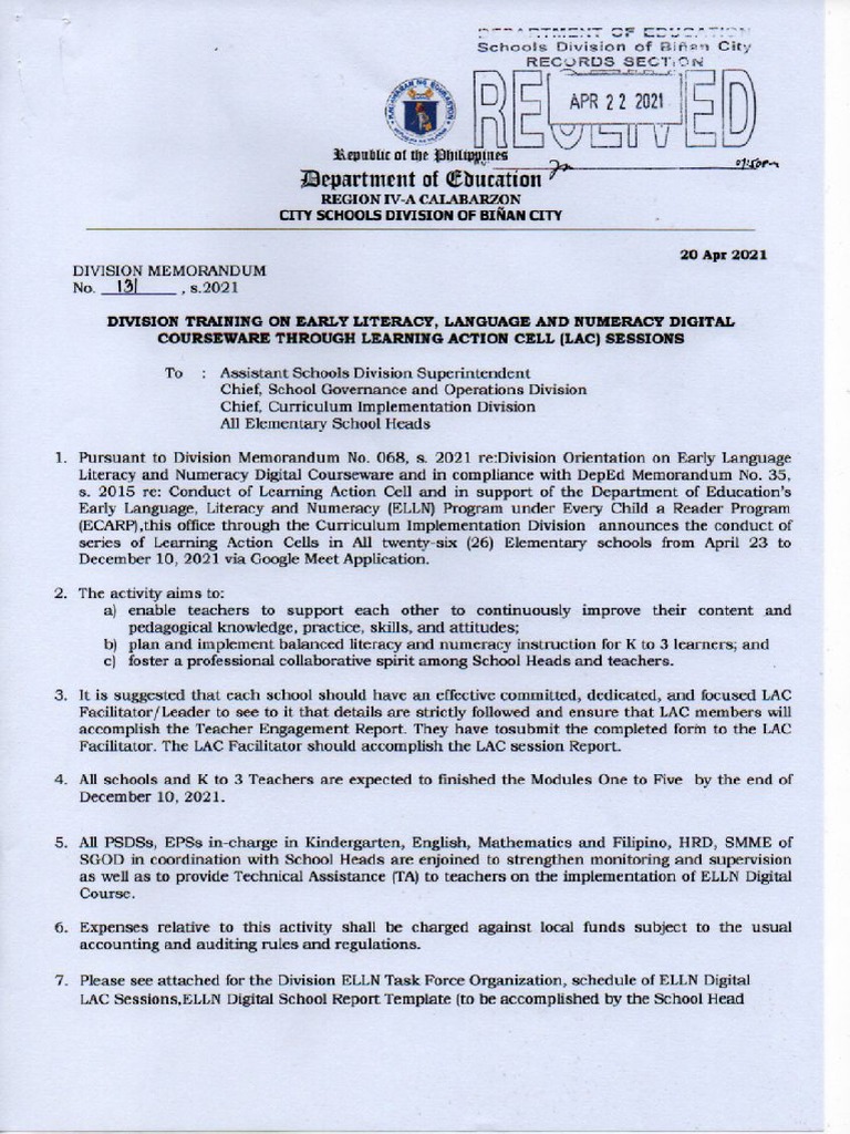 Division_Memorandum_No._131_s._2021 | PDF