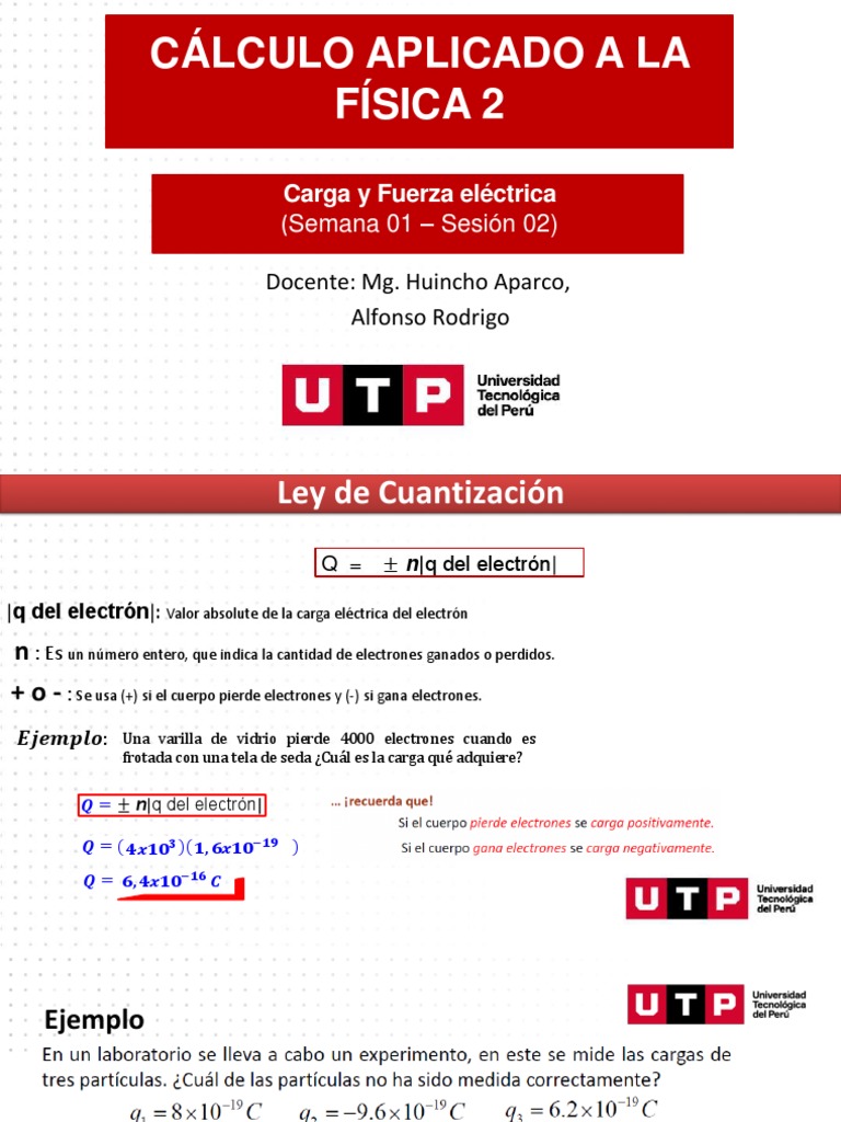 S01. s2- Ejercicios resueltos CAF2 | PDF | Electrostática | Electrón