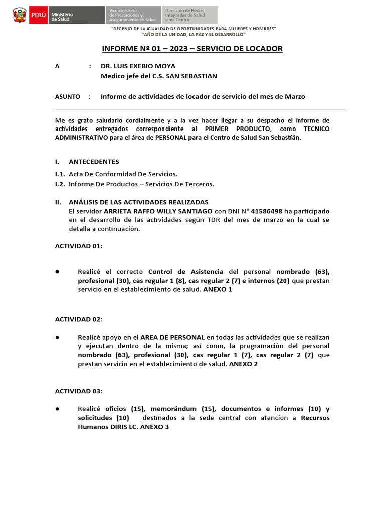 Modelo de Sustento de Pagos | PDF