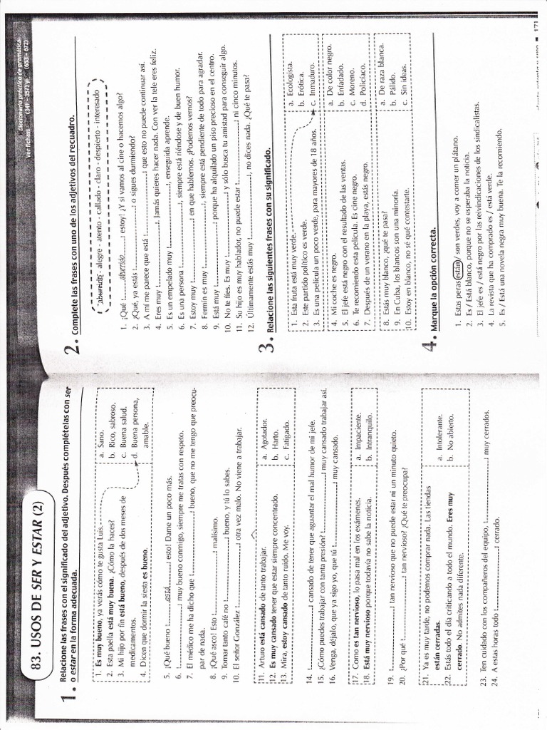 Usos de Ser y Estar 2 | PDF