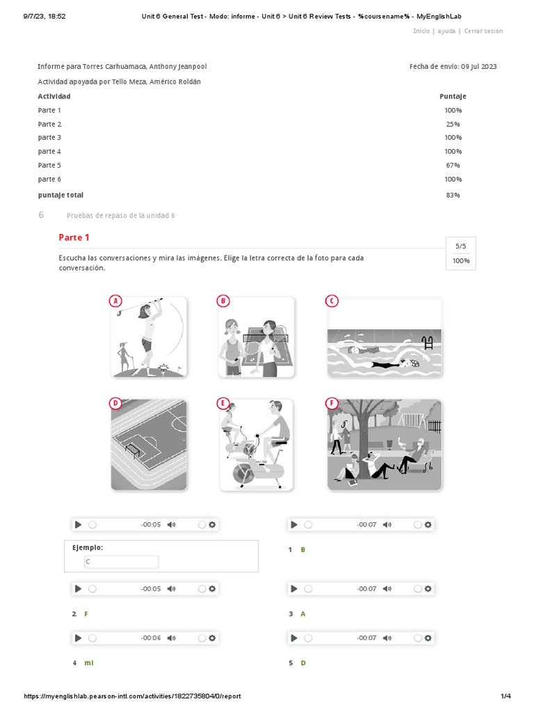 Unit 6 Review Tests - MyEnglishLab | PDF