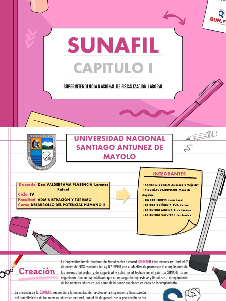 Sunafil - Grupo 04 - Diapositivas | PDF | Derecho laboral | Multa (pena)