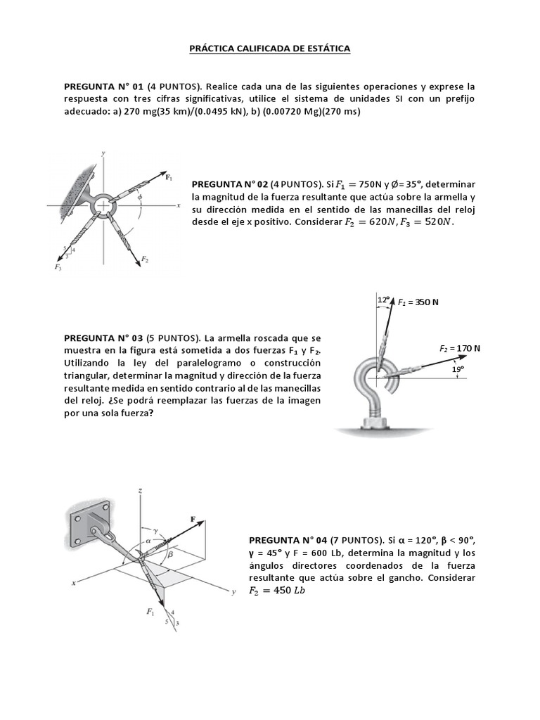 PC1 Estática 2023-1 | PDF