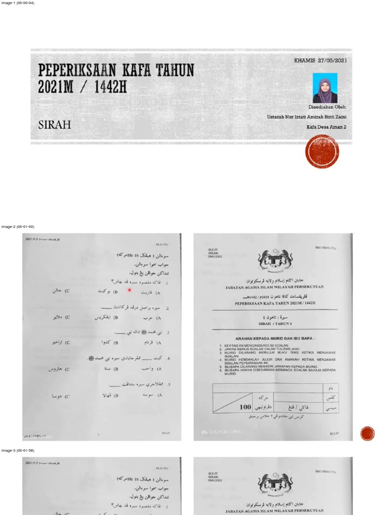 Soalan Kafa Tahun 1 - Sirah 2021 | PDF