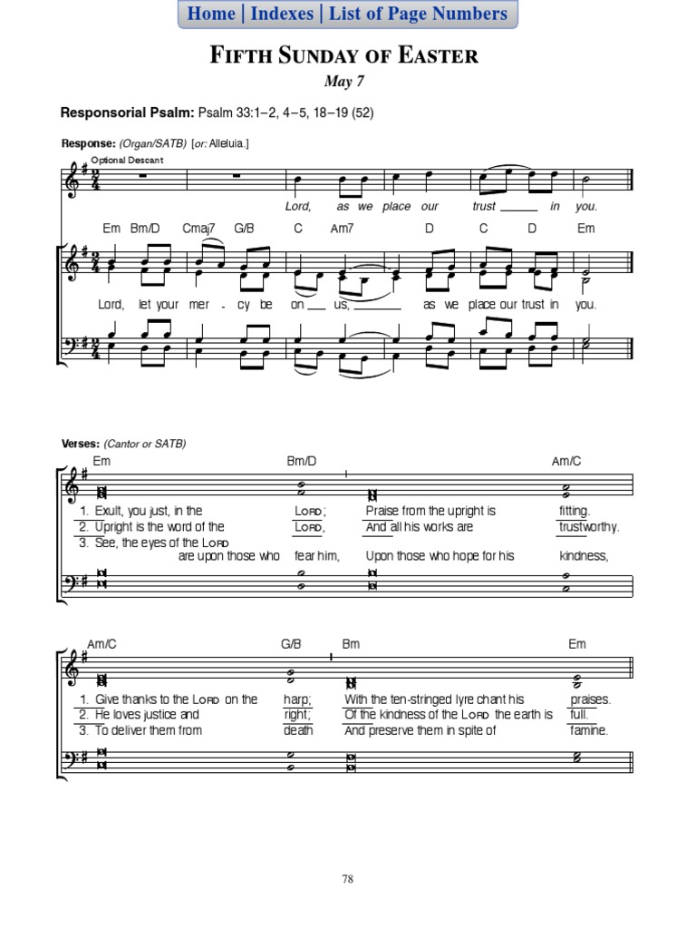 5th Sunday of Easter | PDF | Religious Music | Mass (Liturgy)