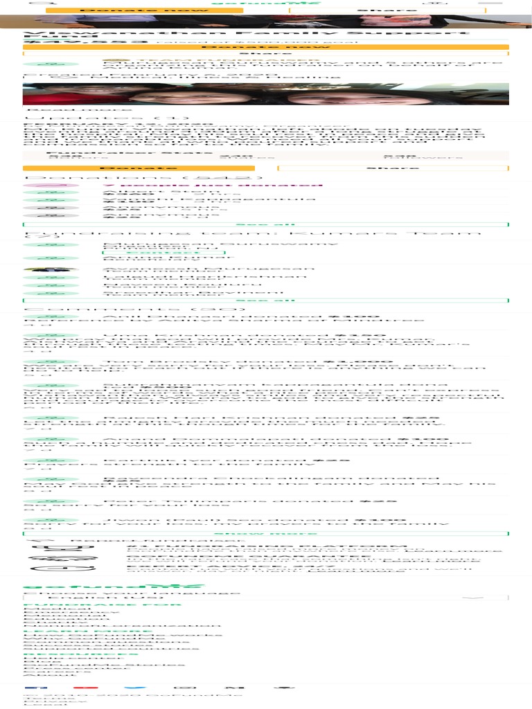 Fundraiser For Aruna Kumar by Murugesan Guruswamy Viswanathan Family ...