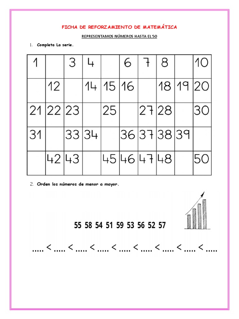 Ref Mat Representamos Numeros Hasta El 50 | PDF