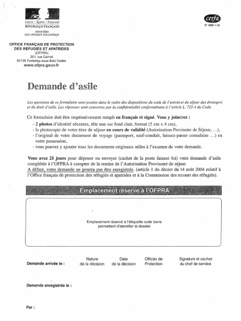 formulaire_ofpra | PDF