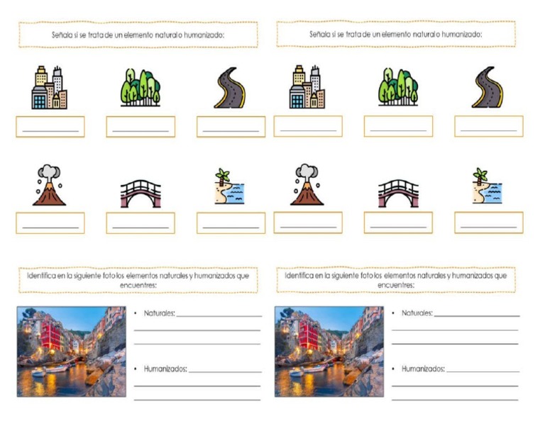 Actividad Paisaje Natural y Artificial | PDF