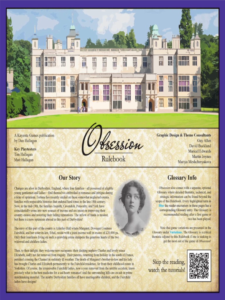 Official Obsession 3rd Printing Rulebook | PDF