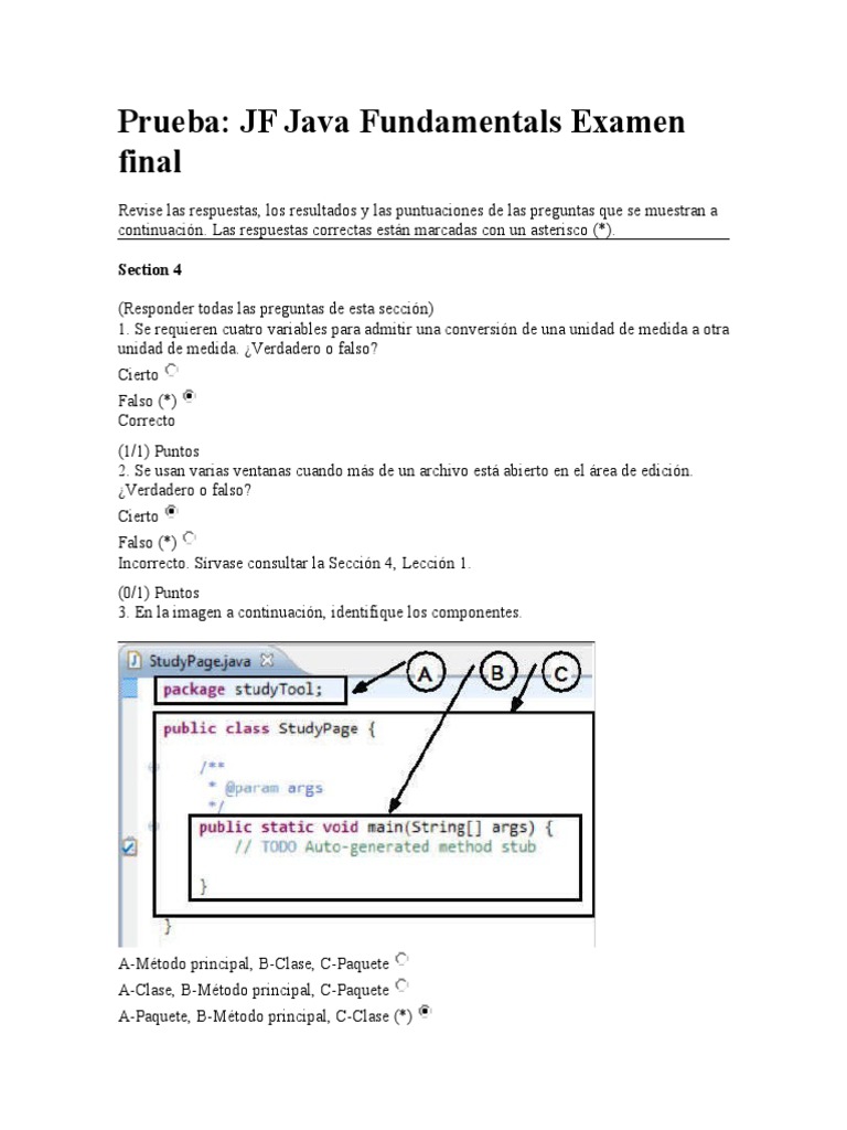 Prueba Final | PDF | Java (lenguaje de programación) | Programación