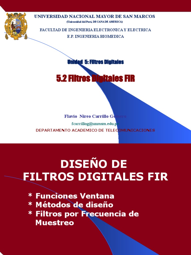 (PDS-Bio) Unidad 5 3 Filtros Digitales FIR 23 I | PDF | Filtro ...