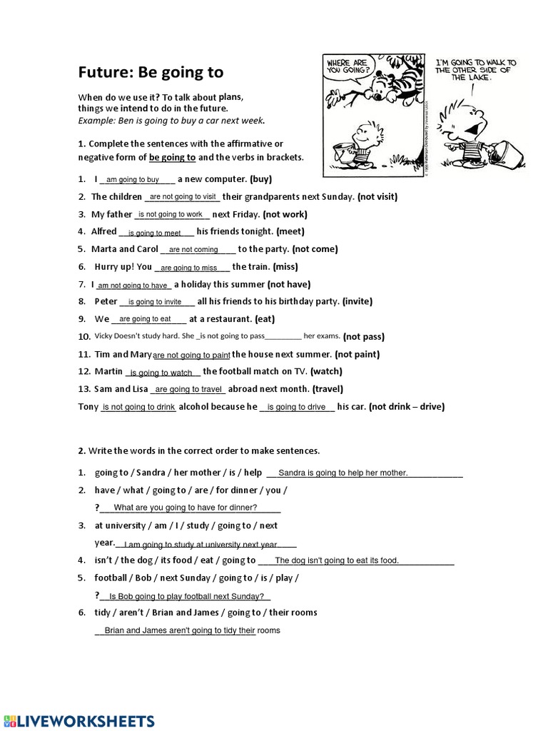 Be Going To | PDF | Grammar | Linguistics