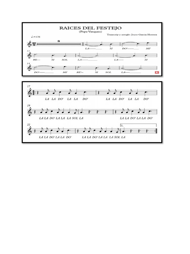 Le Dije A Papa Nota Musical | PDF