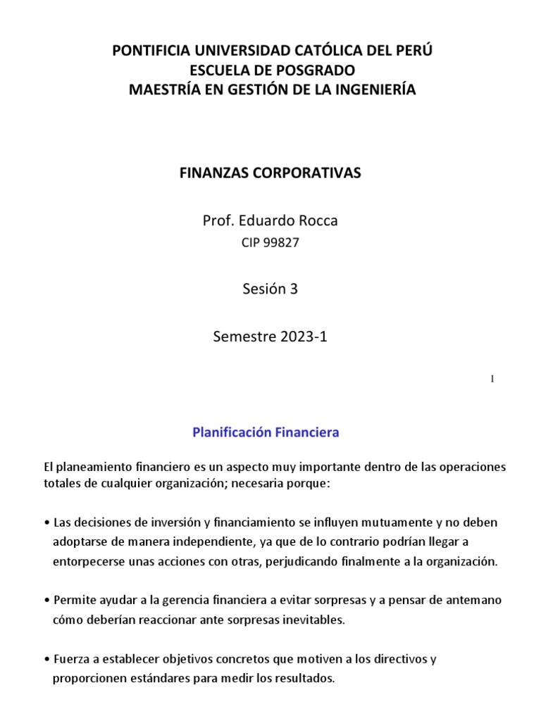 Planificación Financiera y Presupuestos | PDF | Presupuesto | Planificación