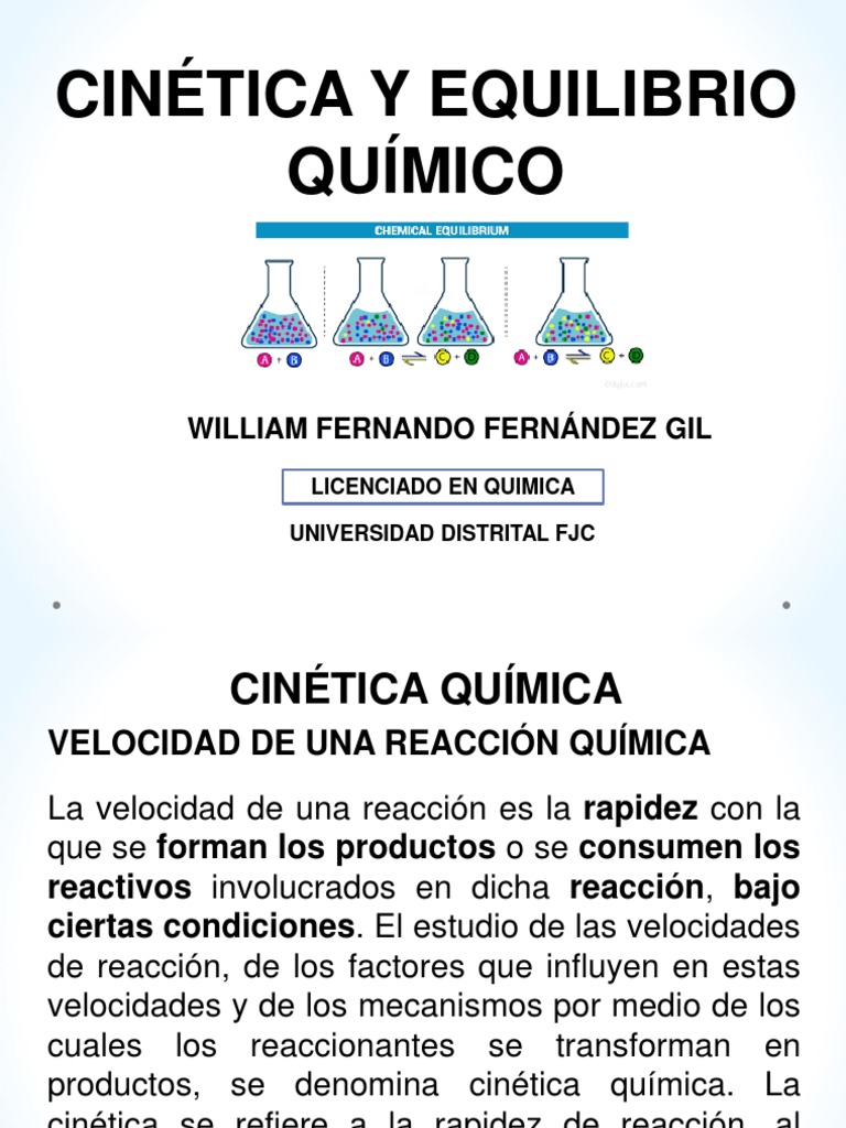 Cinética y Equilibrio Químico | PDF | Ciencia y matemáticas | Tecnología
