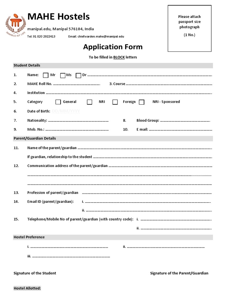 Hostel Application | PDF