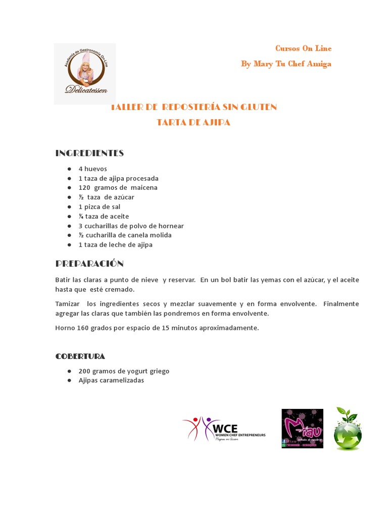 Tarta de Ajipa | PDF