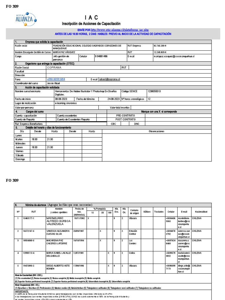 FICHA IAC_CURSO EDICIÓN IMÁGENES | PDF