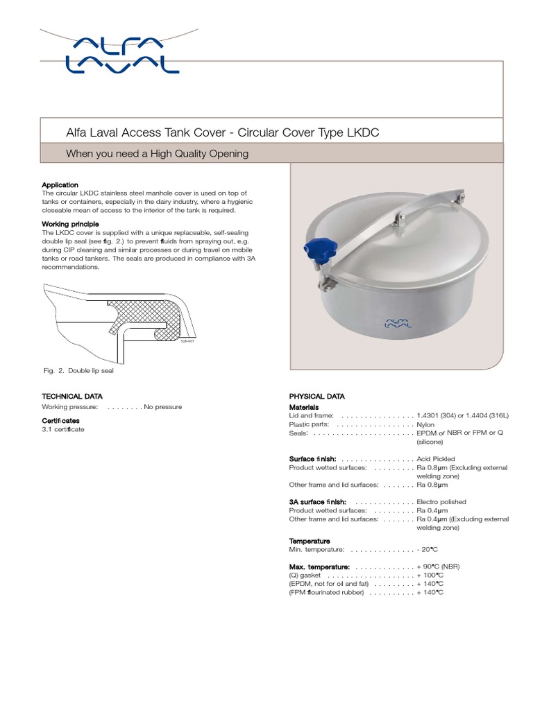 Access Tank Cover Circular Cover Type LKDC | PDF | Building Engineering ...
