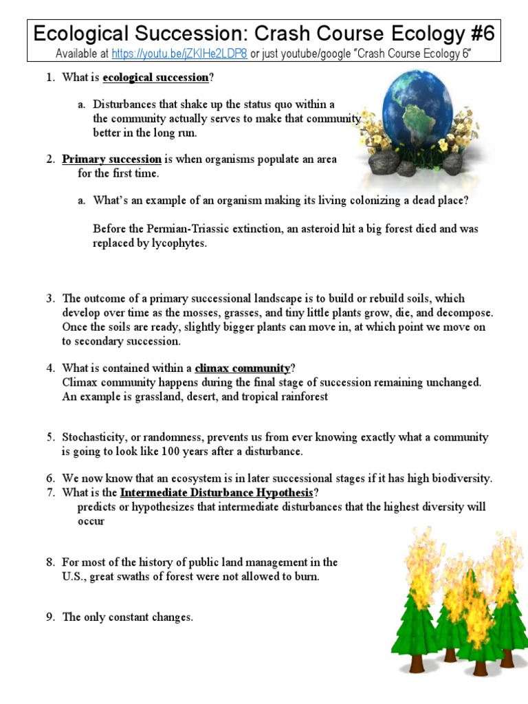Ecological Succession: Crash Course Ecology #6: Is When Organisms ...