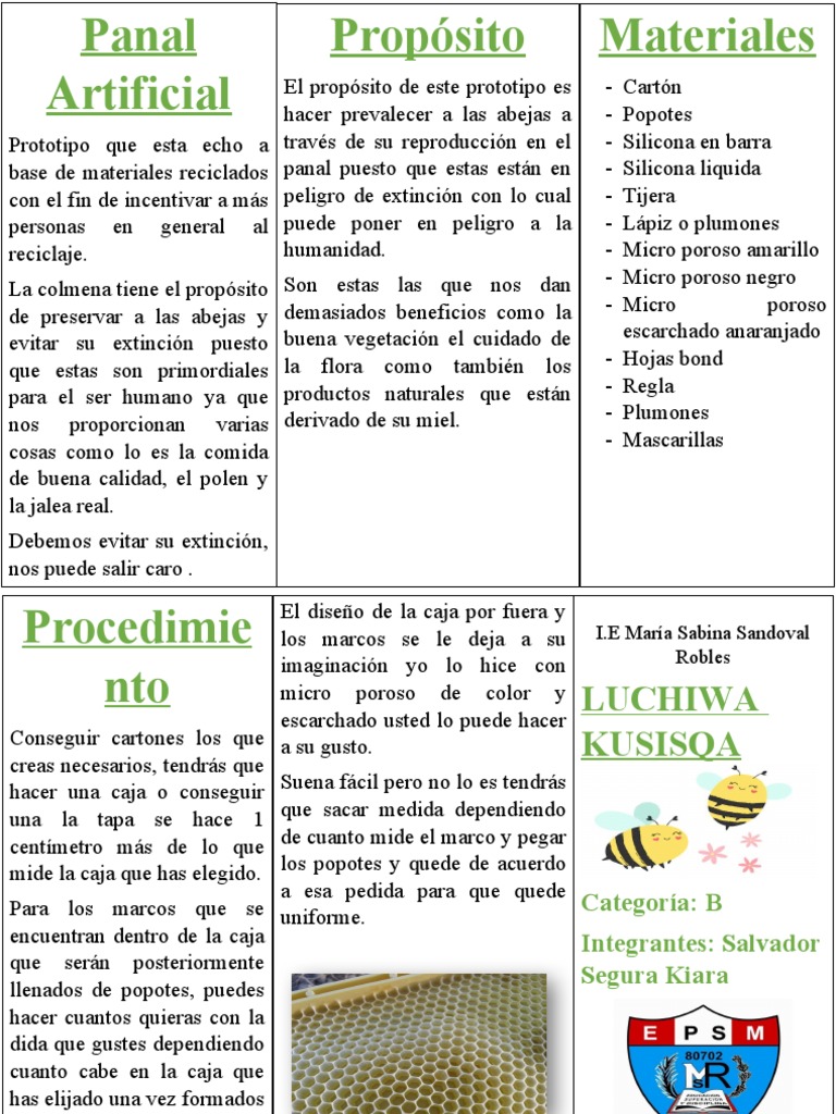 Triptico 2022 Abejas | PDF | Aficiones | La cría de insectos