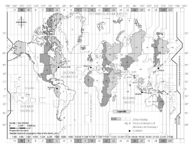 Mapa Husos Horarios | PDF