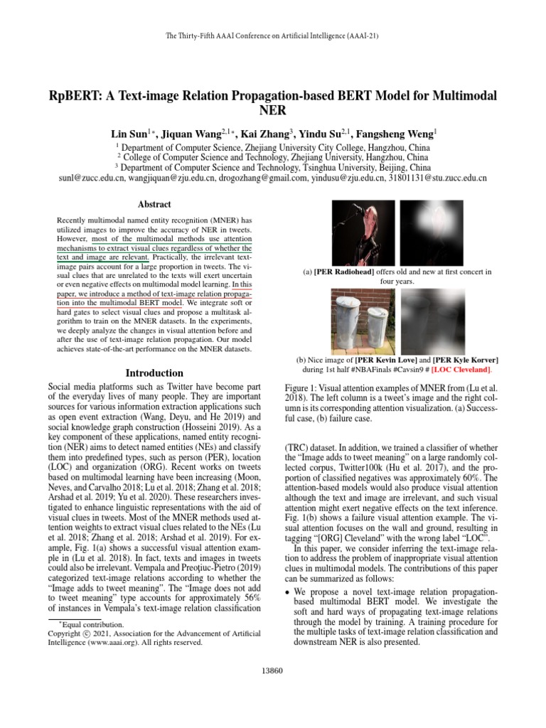 2021 - AAAI-RpBERT - A Text-Image Relation Propagation-Based BERT Model ...