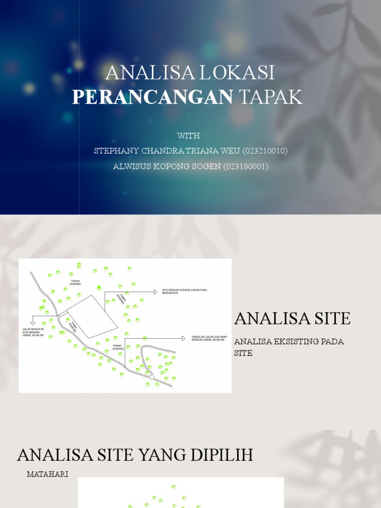 ANALISA LOKASI PERANCANGAN TAPAK Ogen Dan Tya | PDF