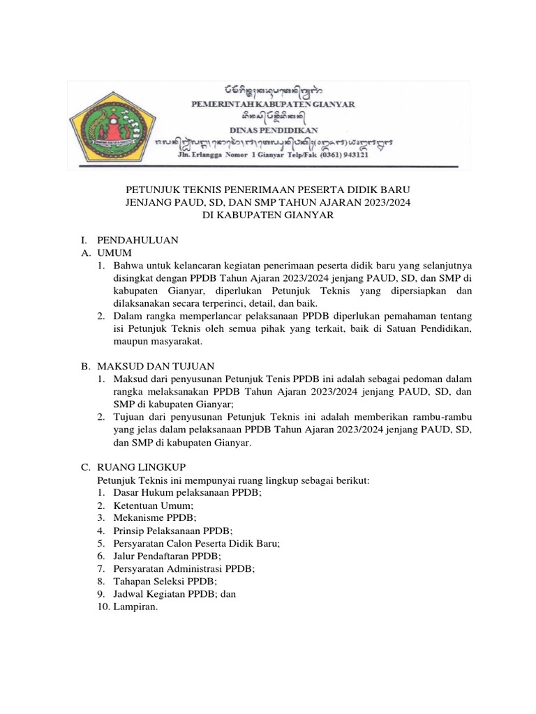 Juknis PPDB 2023 2024 | PDF | Karier & Perkembangan