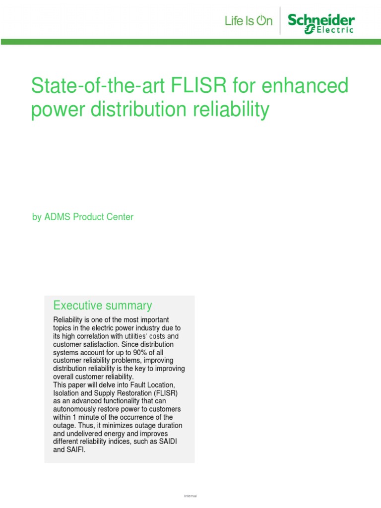 State-Of-The-Art FLISR For Enhanced Power Distribution Reliability ...