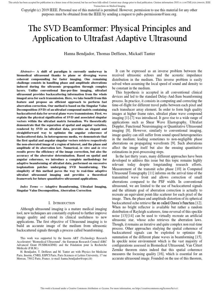 SVD 2 | PDF | Matrix (Mathematics) | Ultrasound