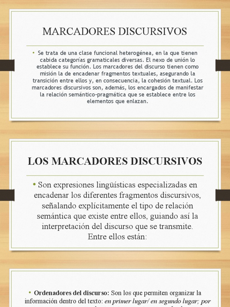 MARCADORES DISCURSIVOS | PDF