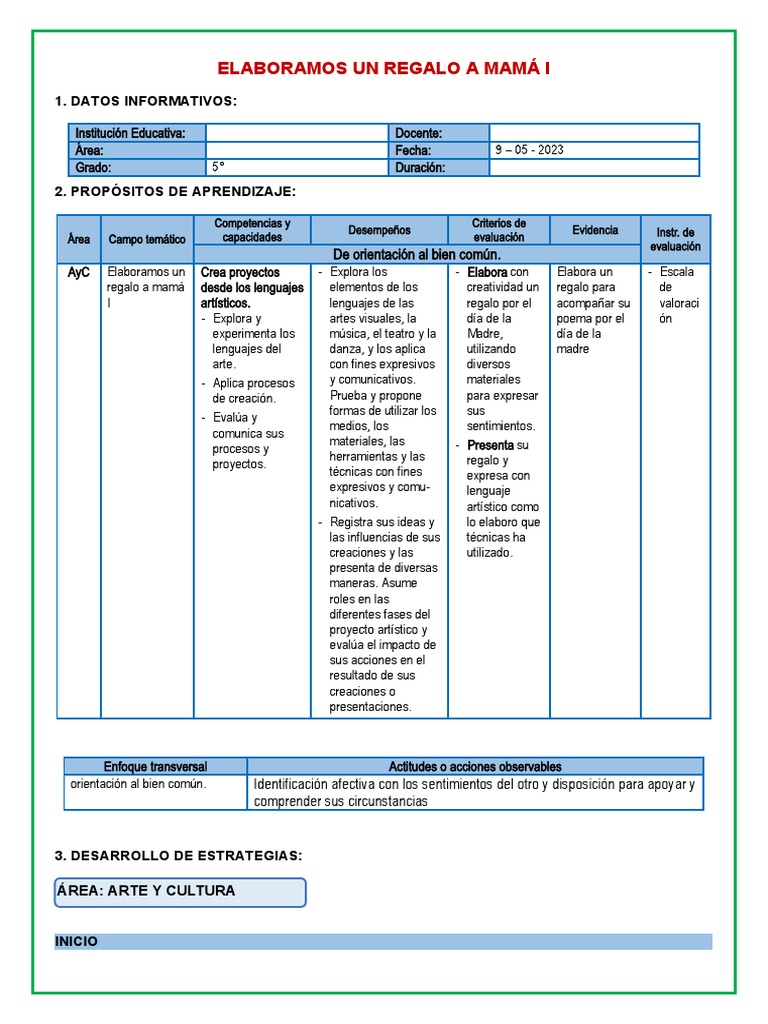 5 Arte Elaboramos Un Regalo Para Mama Descargar Gratis Pdf