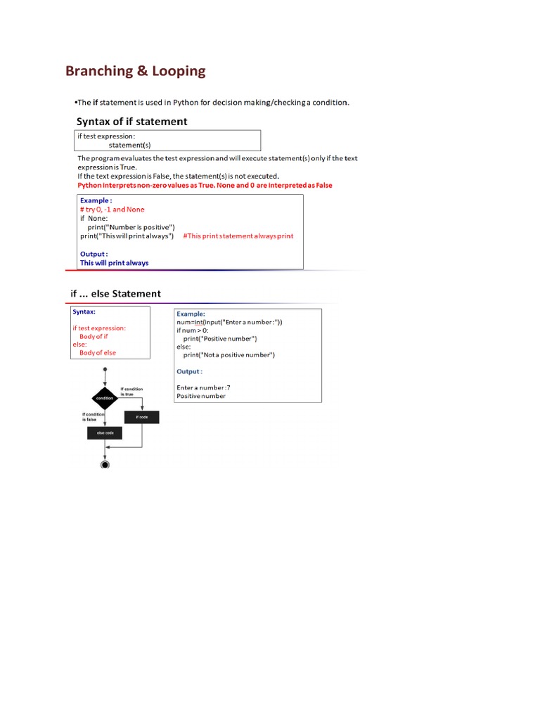 Python Manual Branching Looping V3 | PDF